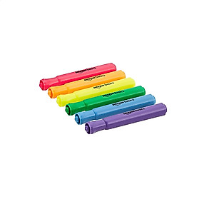 Amazon Basics Tank Style Highlighters - Chisel Tip, Assorted Colors, 12-Pack