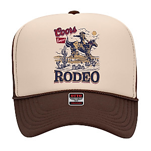 TRENDSNIPERS The Banquet Rodeo Trucker Hat - Premium Snapback for Men and Women - Cowgirl Western Beer Country Trendy (US, Alpha, One Size, Brown/Tan)