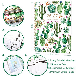 2023-2025 Monthly Planner/Calendar - 2 Year Monthly Planner 2023-2025, July 2023 - June 2025, 9" x 11" Planner with Twin-Wire Binding, Monthly Tabs, Two-Side Pocket, Perfect Daily Organizer