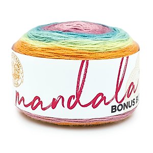 Lion Brand Yarn Mandala Bonus Bundle Yarn, Yarn for Knitting, Crocheting, and Crafting, 1 Cake, Sasquatch