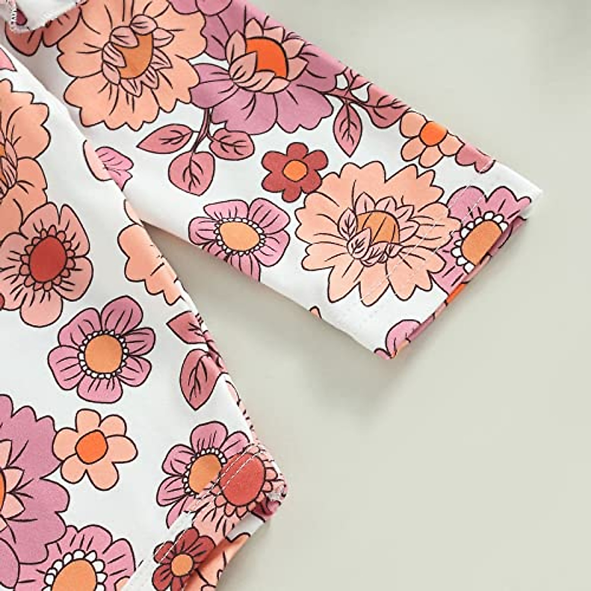 Baby Girl Fall Clothes Cute Graphic Long Sleeve Romper Bodysuit and Corduroy Suspender Skirt Suit for 3 6 9 12 18 Months (A Brown, 12-18 Months)