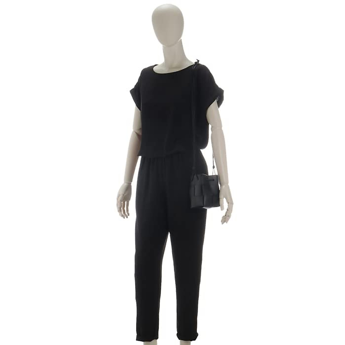 Bottega Veneta 680217 VCQC4 Shoulder Bag, Cassette, Mini Crossbody Bag, Black