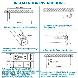 LEONLITE 4FT Anti Glare LED Linear Light Linkable, 0-10V Dimmable 100-277V Commercial-grade Architectural Suspended Lighting Fixture, Narrow Beam Angle, DLC & ETL, 40W 4600LM, 4000K Cool White, 2 Pack