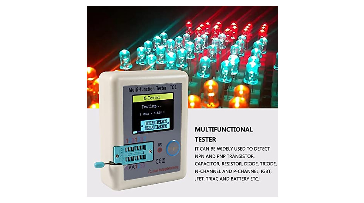 MELIFE Transistor Meter LCR-TC1 Multi-Function Tester 1.8" Full Color ...