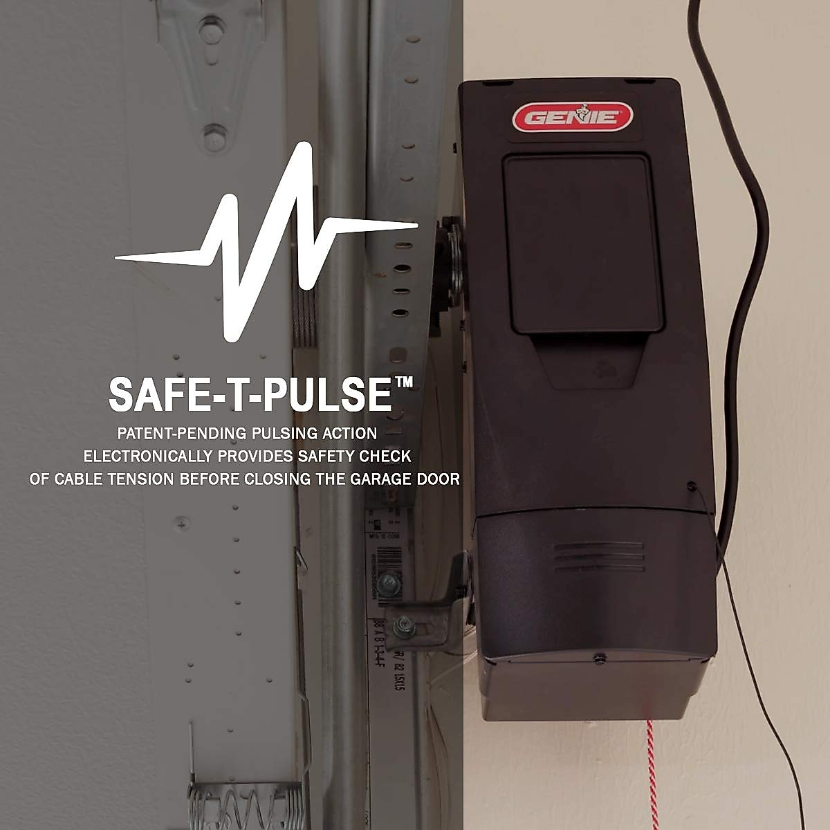 Genie B6172H Wall Mount Smart Garage Door Opener, DC Motor Lifts up to 14ft high 850lbs, Black & QuietLift Connect – WiFi Smart Garage Door Opener