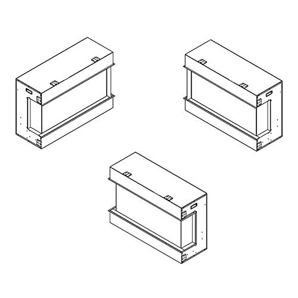 Amantii Stylish Cube 3-Sided Electric Fireplace