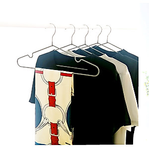 GXLQIJU Clothing Hangers Non-Slip Durable Metal Hanger with Rubber Coating Space-Saving Slim Standard Clothes Hangers for Shirt Skirt Coat (Grey, 30)