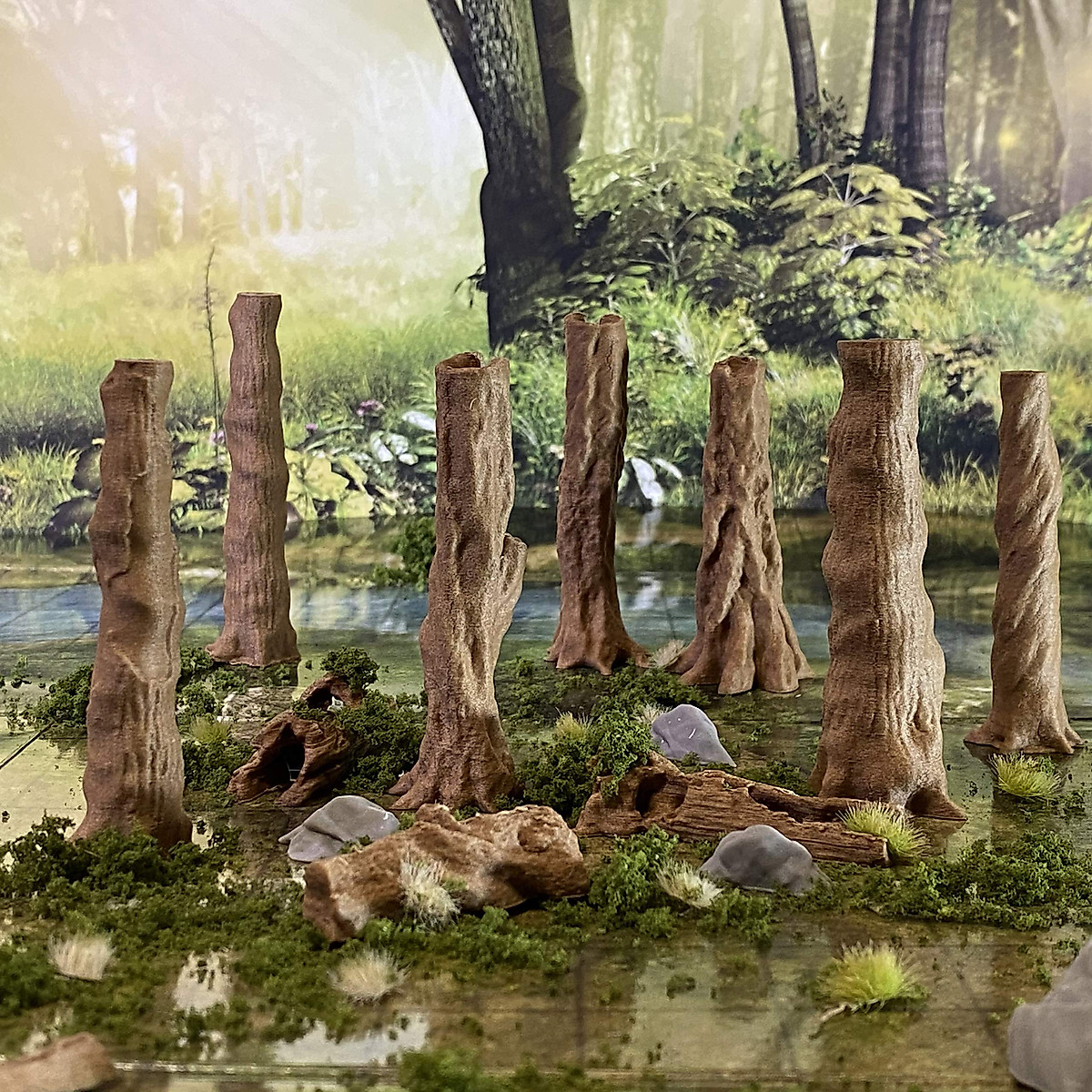 Extruded Gaming Woodland Trees