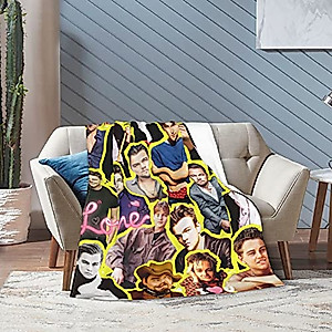 Blanket Leonardo Dicaprio Soft and Comfortable Warm Fleece Blanket for Sofa,Office Bed car Camp Couch Cozy Plush Throw Blankets Beach Blankets