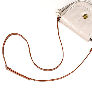 Leather Straps Replacement for Handbags,Purse Strap, Purse Straps Crossbody Replacement Adjustable (Black with Gold Buckle)