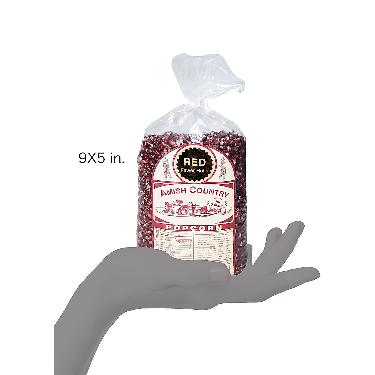 Amish Country Popcorn | 2 lbs Bag | Red Popcorn Kernels | Old Fashioned, Non-GMO and Gluten Free (Red - 2 lbs Bag)