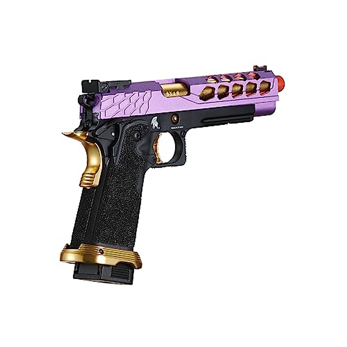 Lancer Tactical Airsoft Pistol STRYK Hi-Capa 5.1/4.3 Full Metal Gas Blowback 330 FPS (Regular, Purple & Gold, Hi-Capa 5.1)