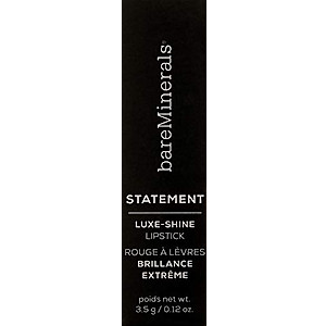 Bareminerals Statement Luxe Shine Lipstick, Alpha, 0.12 Ounce