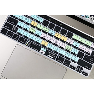 XSKN Mac OS X Silicone Shortcut Keyboard Cover Skin for 2019 New MacBook Pro 16 inch A2141 and 2020 New MacBook Pro 13.3 inch A2338 M1 A2251 A2289 with Touch Bar & Touch ID US and EU Common Version