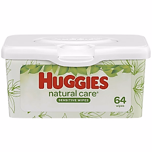 Huggies Natural Care Fragrance Free Baby Wipes Tub, 64 ct