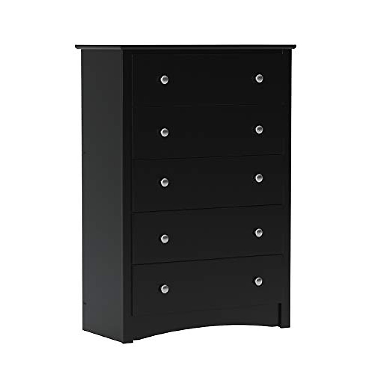 Prepac Sonoma 5-Drawer Chest for Bedroom, 16" D x 31.5" W x 45.25" H, Black