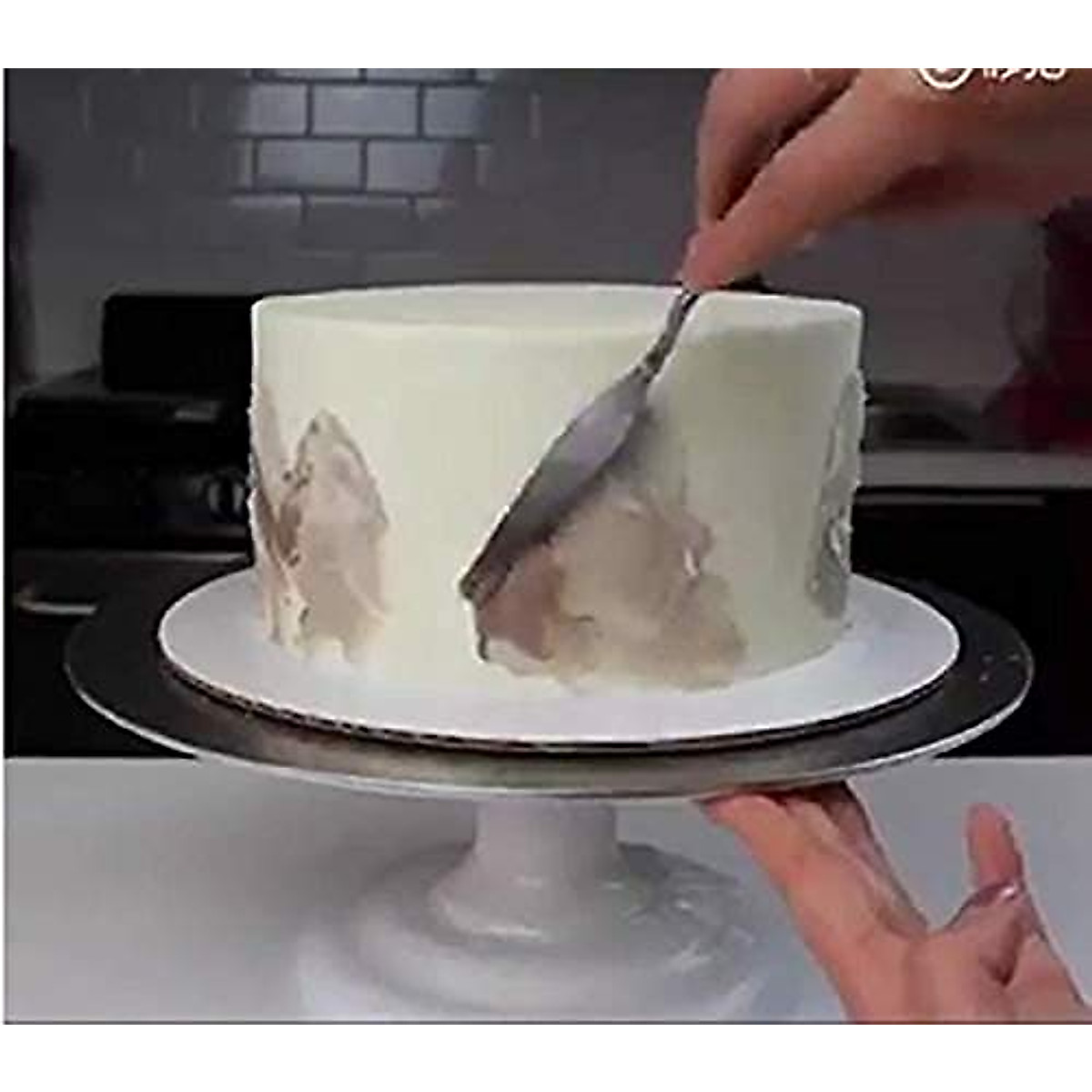 Cake Cream Spatula 5 Pieces/Set Stainless Steel Frosting Spatula Baking Pastry Tool Mixing Scraper Set Cake Icing Oil Painting Decorating Scraper Cream Toner Tool