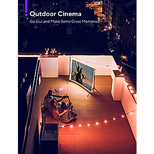 AKIYO Native 1080P HD WiFi Projector O7with an Arbitrary Rotation Portable Tripod, Carrying Case Included