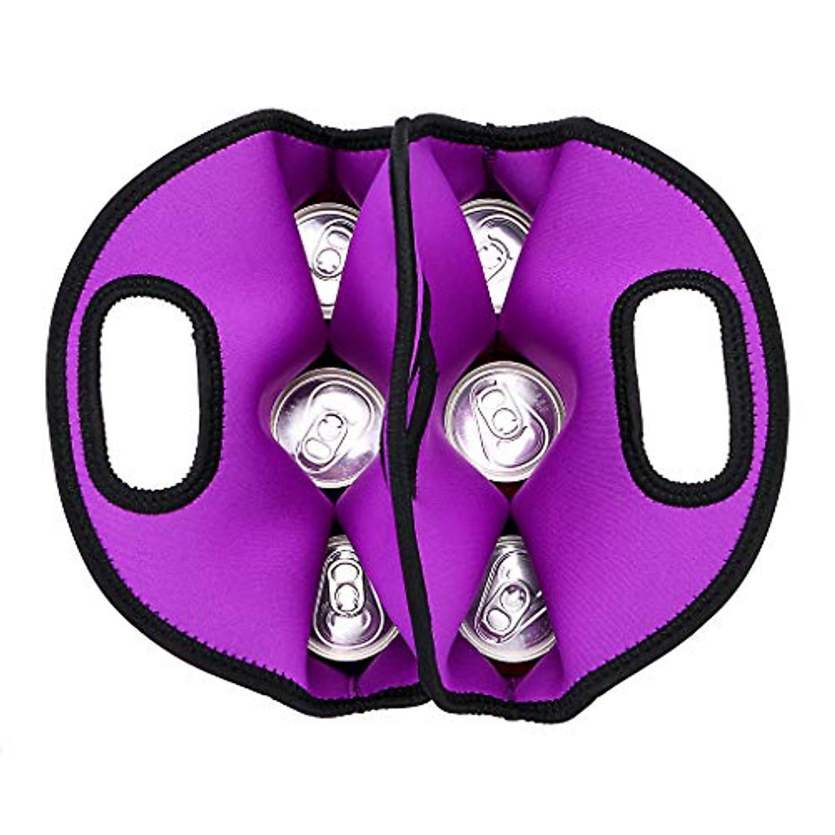 Hipiwe 6 Pack Beer Cooler Tote Bag, Extra Thick Neoprene Beer Bottle/Can/Beverage Carrier, Insulated Feeding Bottles Tote Sleeve