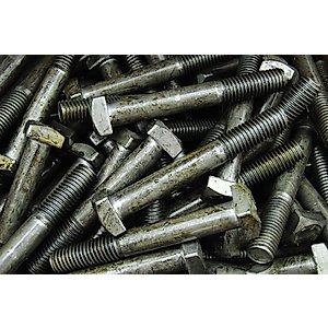(15) Square Head 5/8-11 x 4-1/2" Bolts Unplated A307 15/16" Sq