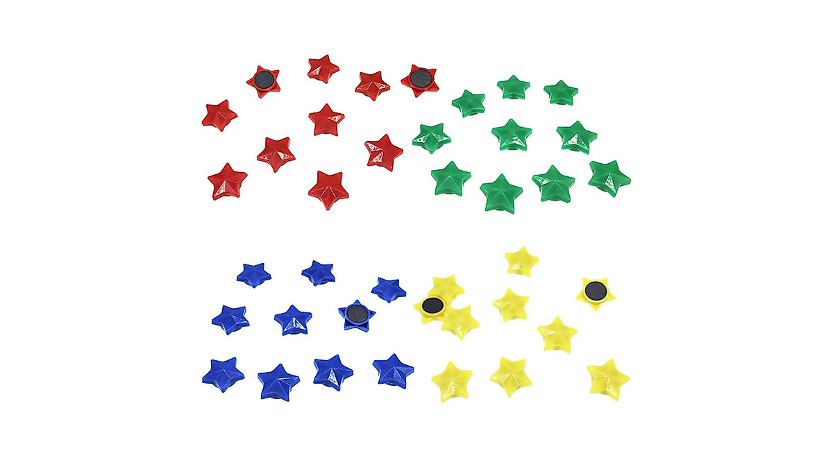 40pcs Colorful Star Fridge Magnets for Easy Organization & Decor