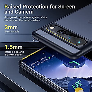 Humixx Shockproof Designed for Google Pixel 7 Pro Case [Military Grade Drop Tested] [Ultimate Silky Touch] Translucent Hard Back Protective Slim Thin Matte Black Phone Cases for Pixel 7 Pro 5G 6.7”