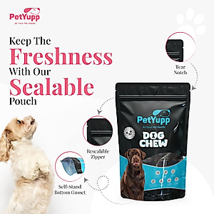 PetYupp Water Buffalo Hooves Dog Chew - 5 Count - All-Natural, High-Protein, Low-Fat & Easy-Digest Dog Treats - for Small, Medium & Large Dogs - Promotes Dental Health - Additives-Free (5 Count)