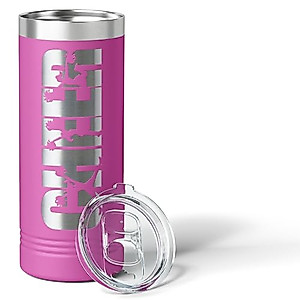 Cuptify Cheer Tumbler with Lid Laser Engraved on Blush 22 oz Skinny Cup for Cheerleader Vacuum Insulated Birthday Gift for Cheerleading, Cheer Squad, Women