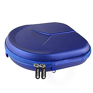 Geekria Shield Headphones Case Compatible with Sony WH-CH520, MDR-XB950BT, WH-1000XM4, MDR-XB950N1, WH-CH720N, WH-1000XM5 Case, Replacement Hard Shell Travel Carrying Bag with Cable Storage (Blue)