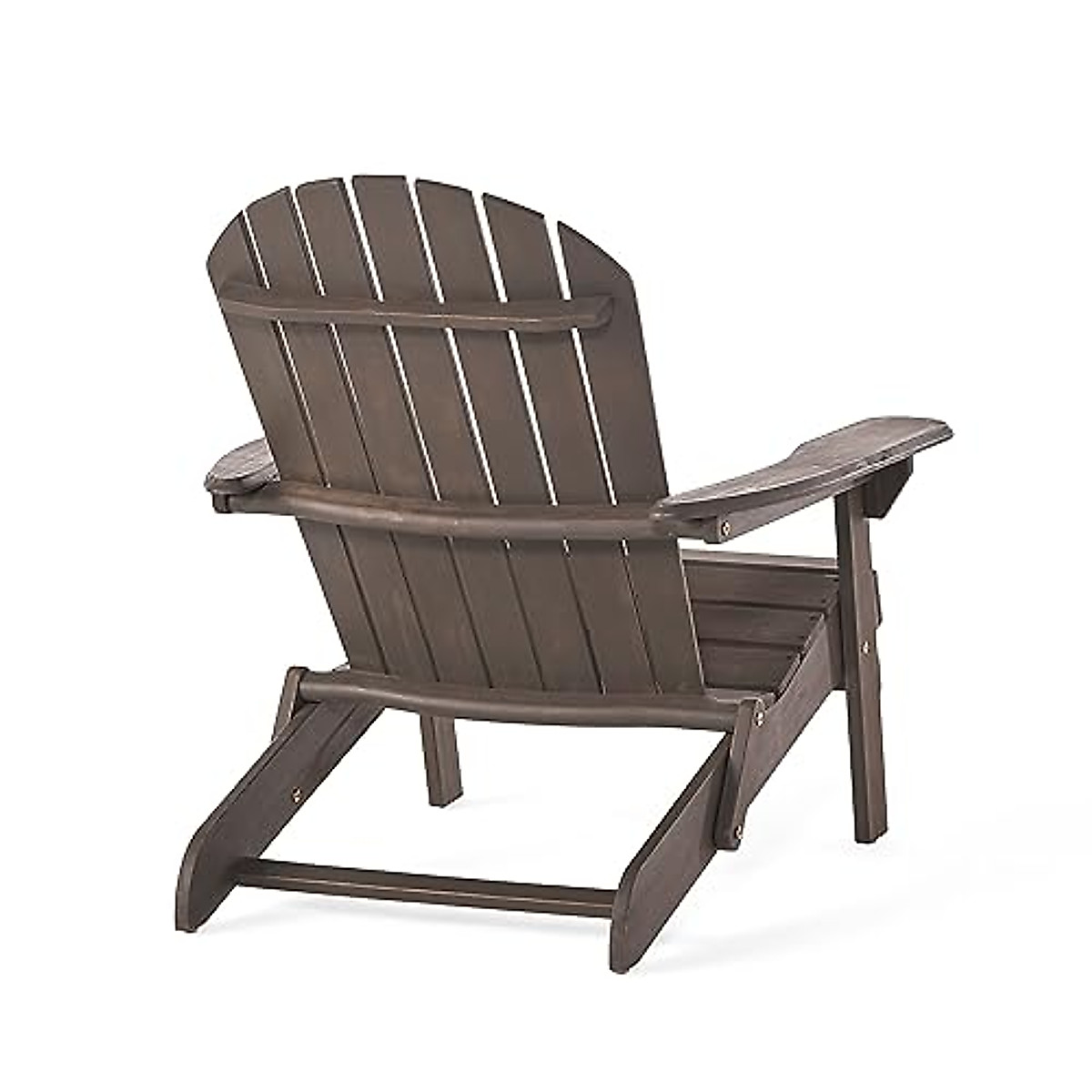 Christopher Knight Home Great Deal Furniture Milan Outdoor Rustic Acacia Wood Folding Adirondack Chair, Gray