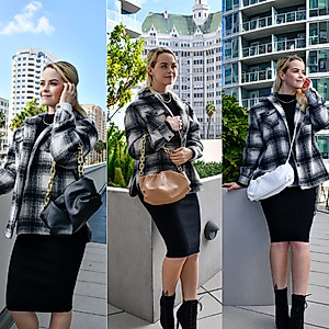 Prime Original Women's Chain Pouch Bag | Cloud-Shaped Dumpling Clutch Purse | Ruched Chain Shoulder Handbag (Beige)