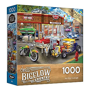 RoseArt - Chris Bigelow - Hot Rod Garage - 1000 Piece Jigsaw Puzzle for Adults