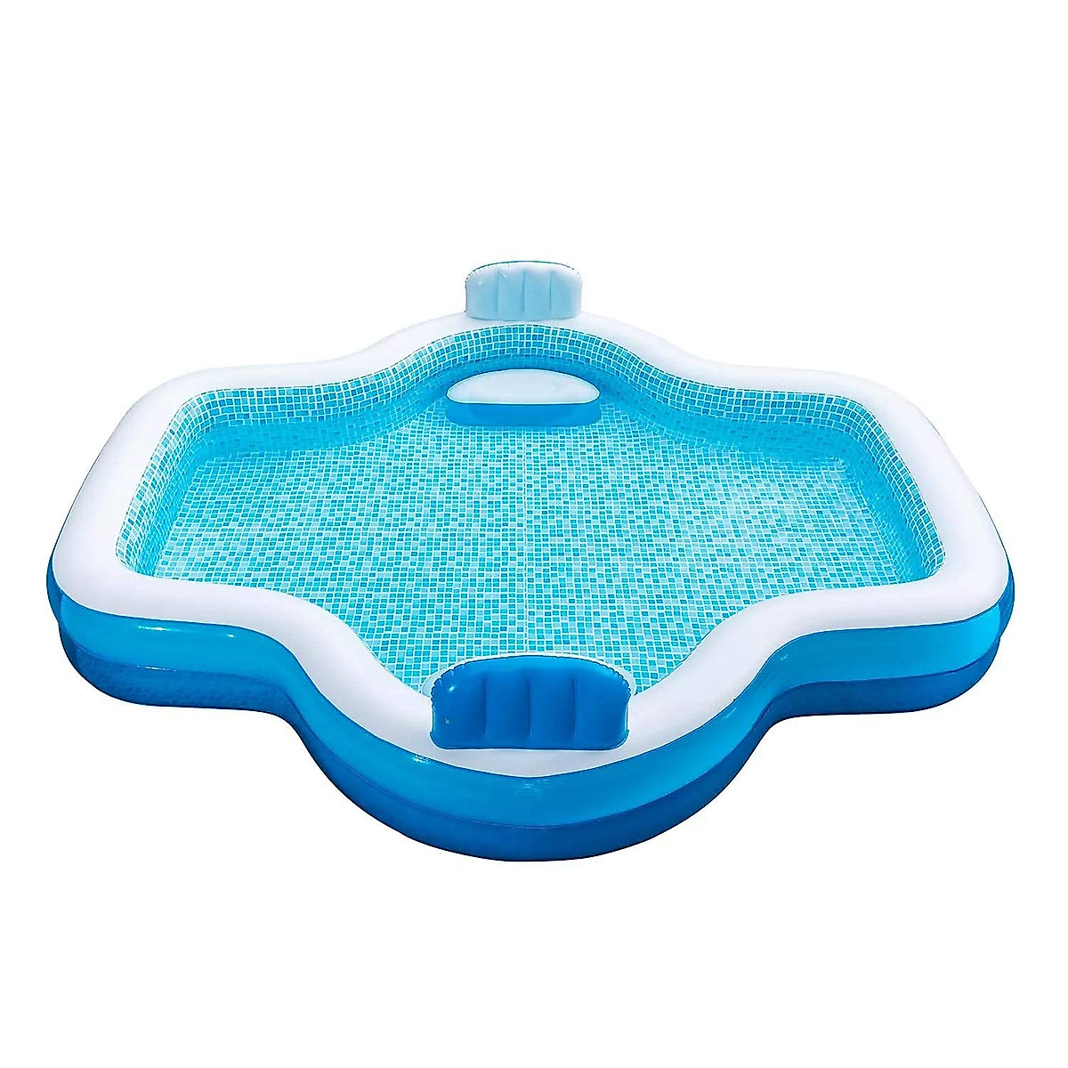 Elegant Family Pool 10 Feet Long 2 Inflatable Seats with Backrests. New Version