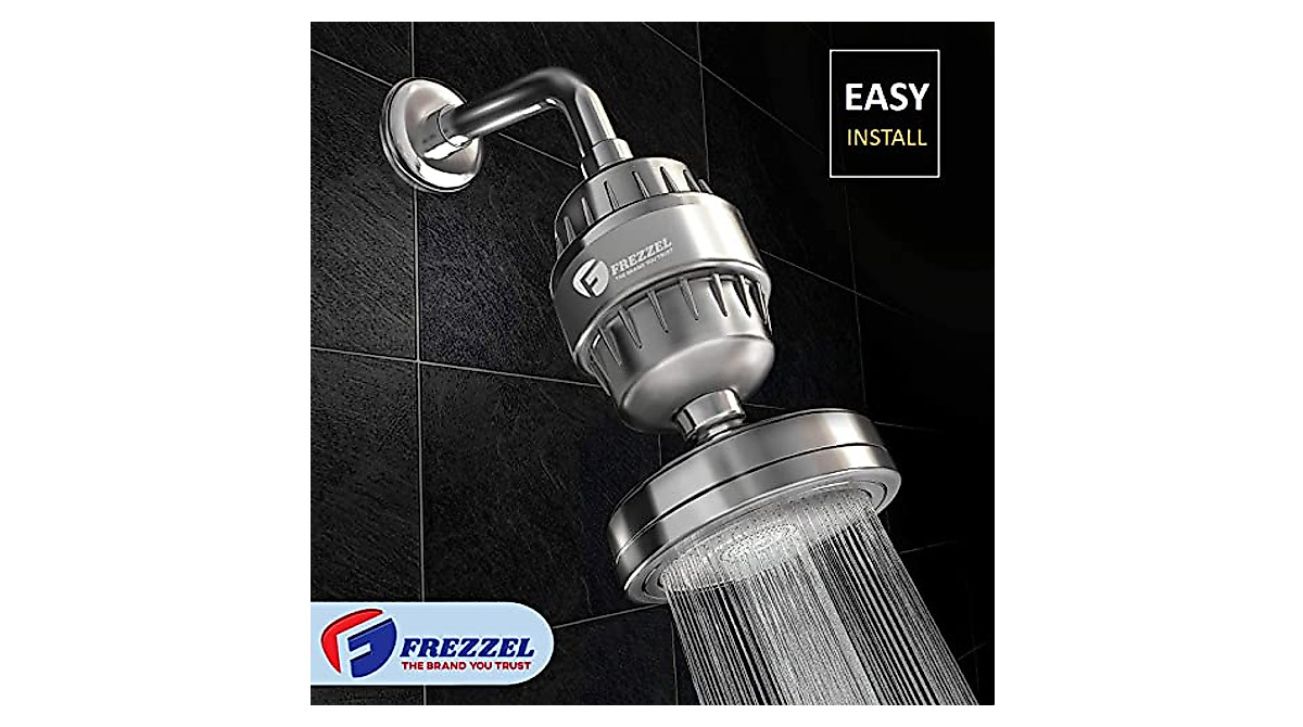 FREZZEL Shower Filter for Hard Water - 15 Stages Shower Filter ...
