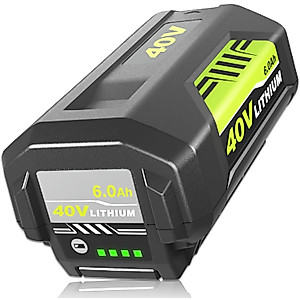 6.0Ah Replacement for Ryobi 40V Battery Lithium Ion Compatible with Ryobi 40 Volt Battery Lithium OP4026A OP4015 OP4040 OP40201 OP4050A OP4015 OP40261 OP4030 OP40401 OP4060 Cordless Power Tools