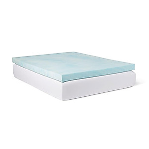 Slumber Solutions 4-inch Gel Memory Foam Mattress Topper Blue King