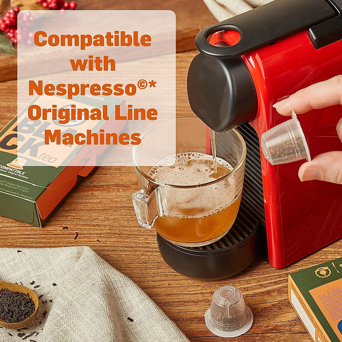TEALYTE 50 Compatible Nespresso Tea Pods - I Fruit Tea Pods I Compatible with Original Line Nespresso Machines I 5 packs