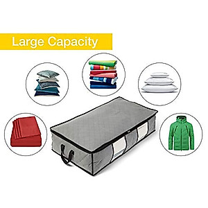 Lantanna Home - Set of 2 - Premium Underbed Storage - Space Saving - Bedroom Storage Bag Shoe/Clothing/Blanket/Quilt - Foldable Organizer - Lightweight Organizer - Closet container - Shoe Storage