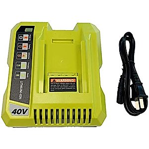 Rapid Charger Compatible with Ryobi 40V Lithium Battery OP4015 OP4026 OP4026A OP4030 OP4040 OP4050 OP4050A OP4060 OP40261 OP40301 OP40401 OP40501 OP40601 OP401 40 Volt Lithium Ion Battery Charger