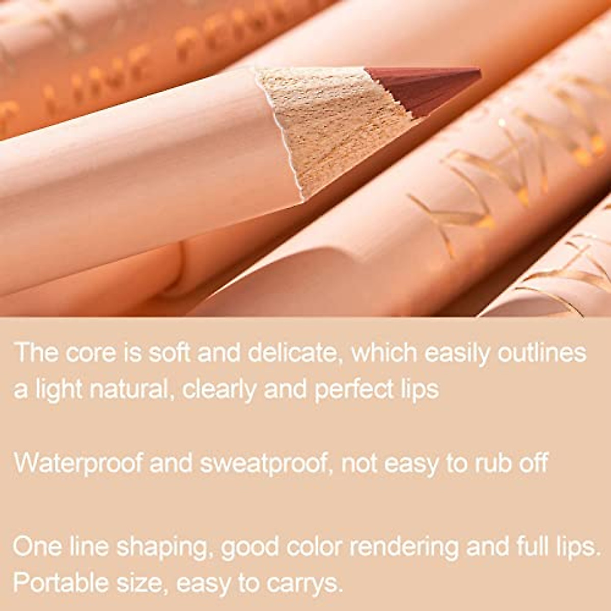 Mrettick 12 Colors Matte Lip Liner Pens Set Long-Lasting Creamy Lip Liner Natural Lip Makeup Soft Pencils Lipstick Set (#1)