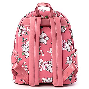 Loungefly Disney The Aristocats Marie Pink Floral Allover-Print Mini Fashion Handbag Backpack WDBK1287