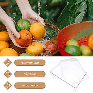 FOMIYES 1pc Refrigerator Storage Box Fridge Organizer Clear Plastic Storage Bins Fruit Container Desk Fridge Cabinet Kitchen Fridge Food Container Fruit Box The Pet With Cover