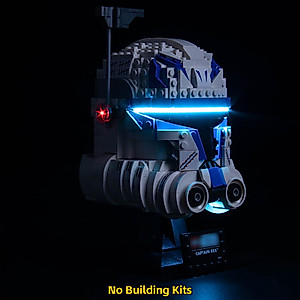 BrickBling LED Light Compatible with Lego Captain Rex Helmet Set 75349 (Lights Only), New 2023 Lighting Compatible with Lego Helmet- Light up Your Model