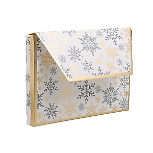 Fifth Ave Kraft Christmas Gift Card Holder Boxes with Foil Hot Stamp (Set of 6)
