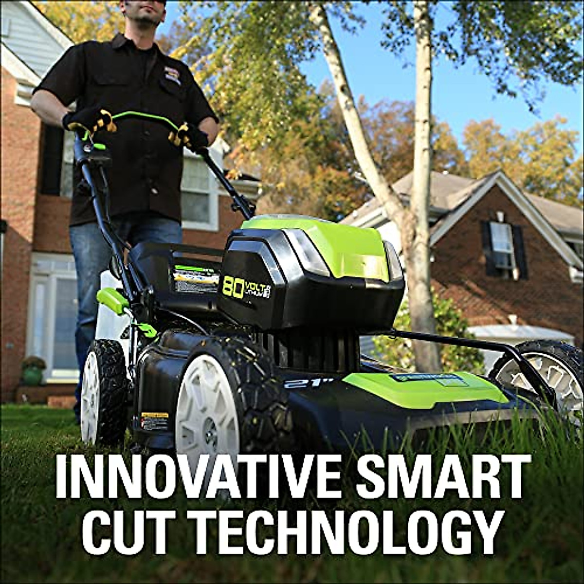 Greenworks Pro 80V 21" Brushless Cordless Lawn Mower, 4.0Ah Battery and 60 Minute Rapid Charger Included
