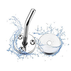 4pcs Long Coat Hook Bath Towel Wall Hook Heavy Duty Robe Hanger Single Wall Mount Hooks Stainless Steel Modern Bathroom Closet Wall Hangers for Entryway Door Bedroom Kitchen Wardrobe, Brushed Nickel