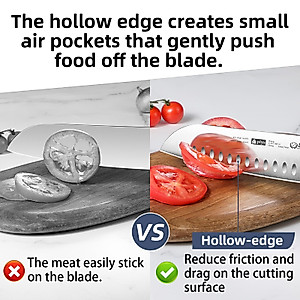 Plys Santoku Knife for Vegetable Cutting: 7 inch Kitchen Knives - Meat Cutting, Cooking Tools, Green