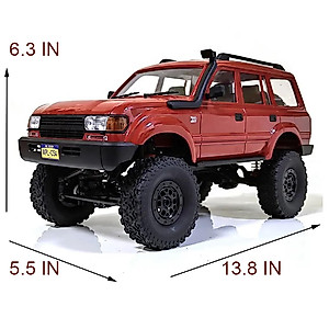 RC Rock Crawler 4x4 RC Truck WPL C54 1/16 RC Crawler RTR Remote Control Truck Off Road 2.4G All Terrain with Proportional Steering 260 Motor, New Gearbox, Upgraded Chasis and Shock
