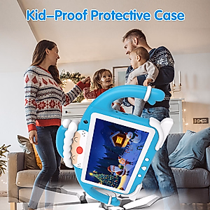 Okulaku ZIDS701 7-Inch Kids Tablet with 64GB Storage, Android 11.0, Dual Camera, Parental Controls, Netflix, Games, and Learning Apps - Blue