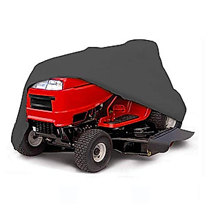 STARTWO Lawn Mower Cover, Tractor Cover Fits Decks up to 54", Heavy Duty Waterproof Riding Lawn Mower Cover with Drawstring and Storage Bag, All Weather Protection, Rip Resistant Fade Resistant,Gray